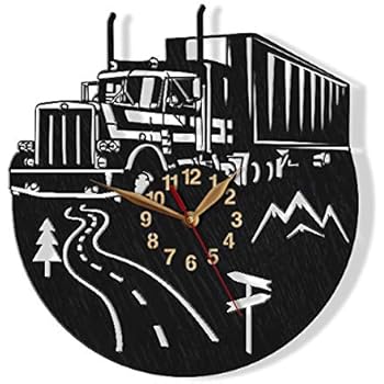 Amazon.com: KW Kenworth Truck Red Double Neon Advertising Clock Wall ...