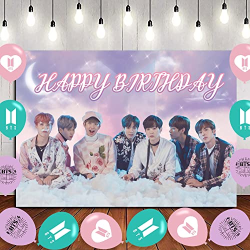 Mua BTS Bangtan Boys Happy Birthday Backdrop Cartoon BTS Banner Poster ...