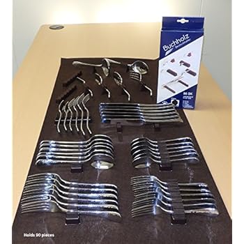 Amazon.com: BROWN SILVER CLOTH FLATWARE HOLDER - DRAWER LINER PAD ...