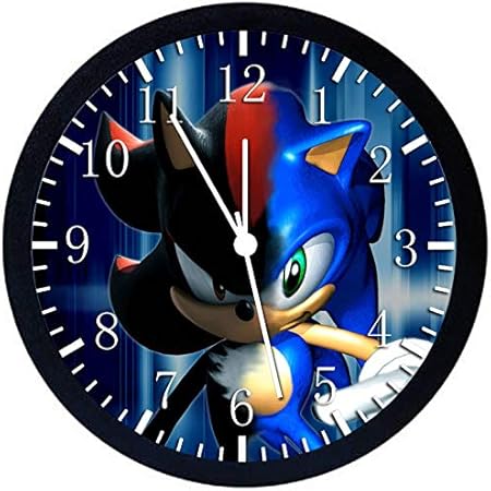 Amazon.com: Super Sonic Wall Clock Large 12" Black Frame Clear Face ...