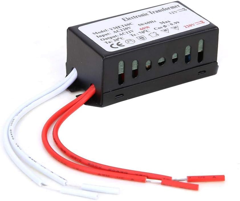 Low Voltage Halogen Transformer, Input 120V to Output 12V Electronic ...
