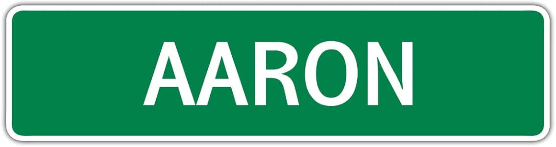 Amazon.com: Aaron Name Street Sign Gift Wall Décor Novelty Man Cave ...