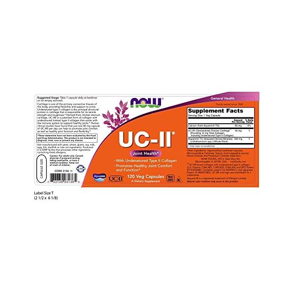 NOW Supplements, UC-II Type II Collagen with Undenatured Type II ...