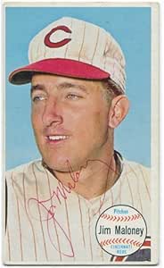 Jim Maloney Autographed 1964 Topps Giants Card - Signed MLB Baseball ...