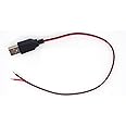 Amazon.com: EAHOSUCC Single 20AWG USB Pigtail 2 Wire,0.3M/1FT USB 2.0 ...