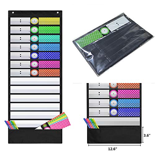 Daily Schedule Pocket Chart Class Schedule with 13 Cards 3+1 Pockets 7 ...