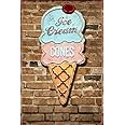 Amazon.com: Retro Ice Cream Shaped Metal Tin Sign Indoor & Outdoor Home ...