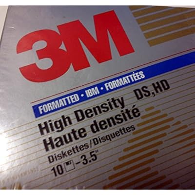 3M High Density 3.5" Floppy Disks, pack of 10