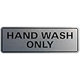 Amazon.com: Standard WASH Rinse SANITIZE Sign (3-Pack) - Silver (Small ...