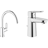 Grohe 31367000 Bauedge Miscelatore Monocomando Lavello, Cromo: Amazon ...