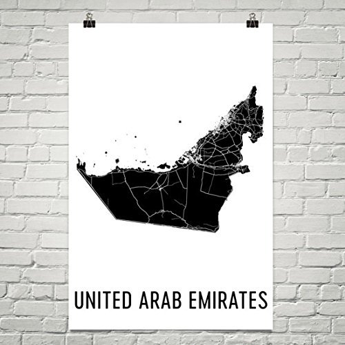 UAE Map, United Arab Emirates Art, Map of United Arab Emirates, UAE ...