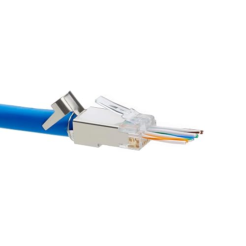 trueCABLE Cat6/6A RJ45 Pass Through Modular Plugs, Shielded (STP ...