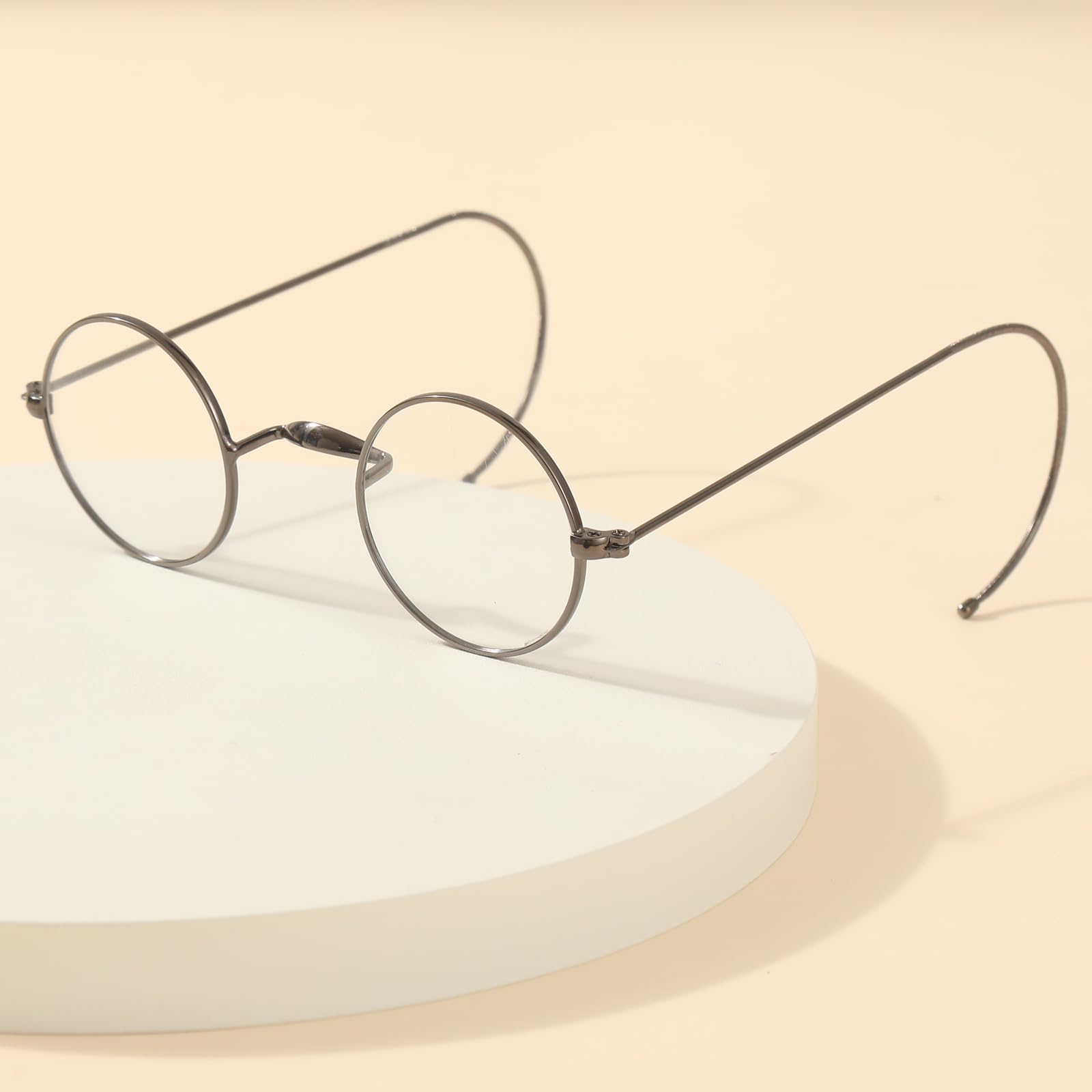 Mua Agstum Retro Small Round Optical Rare Wire Rim Eyeglasses Frame ...