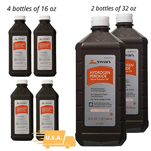 Swan Hydrogen Peroxide Topical Solution 16 oz (Pack of 4) | Pricepulse