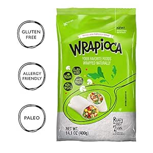 Amazon.com : WRAPIOCA Brazilian Tapioca Flour Wrap - Gluten-Free, Paleo ...