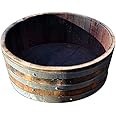 Amazon.com : MGP Water Tight Shallow Wine Barrel Planter 24" D x 9" H ...