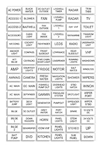 Amazon.com: WHITE Marine Boat Dash Board Switch Instrument Panel Decal ...