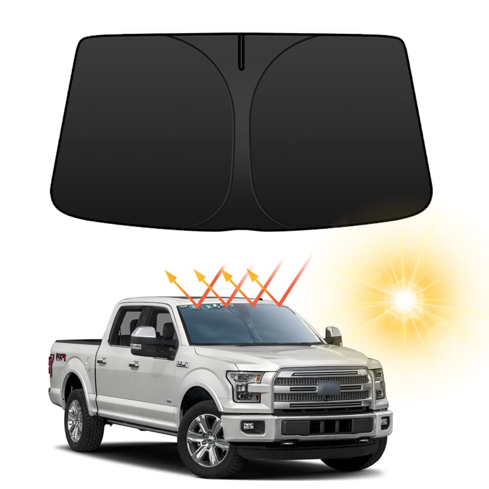 YOFAMO Car Front Windshield Sun Shade Foldable Sunshade Protector ...