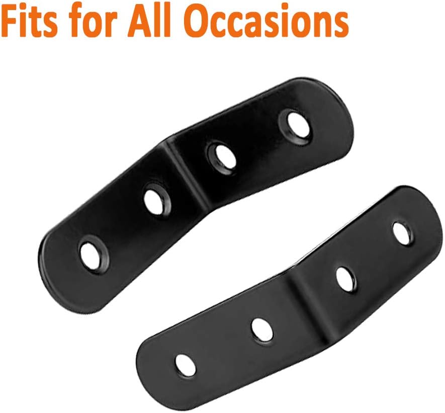 KK Anni Black Corner Brace,20 Pcs Thickened Stainless Steel 90 Degree ...