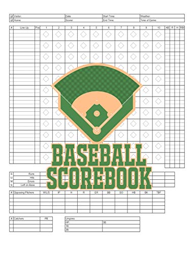 Baseball Scorebook: 100 Scoring Sheets For Baseball and Softball Games ...