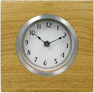 Amazon.com: Chaney Instruments 8-Inch Square Wood Butcher Block Clock ...