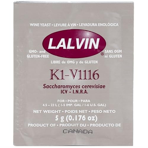Lalvin K1-V1116 Wine Yeast (100 Pack) - Make Wine Cider Mead Kombucha ...
