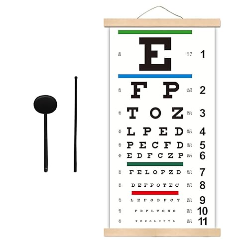 Snellen Eye Chart, Eye Charts for Eye Exams 20 Feet with Wooden Frame ...