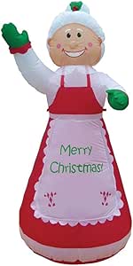 Amazon.com: Air Blown Inflatable 7' Mrs Claus Yard Decoration: Garden ...