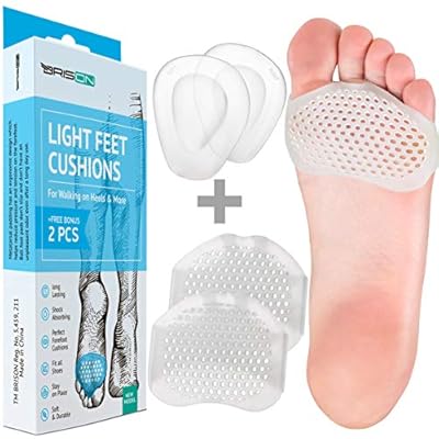Brison Health Metatarsal Pads of Foot Cushions - Soft Gel Ball of Foot ...
