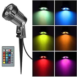 RGB Landscape Light Outdoor Led Spotlight,6W Waterproof Ac Electric ...