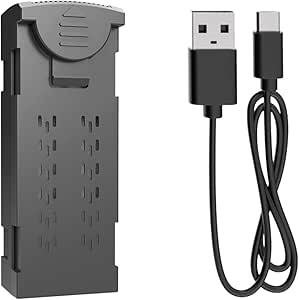 Amazon.com: DEERC D60 Battery and Charging Cable for D60 Drone : Toys ...