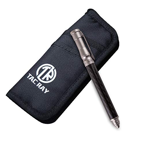 TACRAY Carbon Fiber Pen with Titanium Barrel Clip for office Business ...