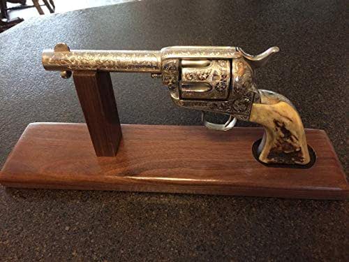 Amazon.com: Walnut wood Pistol Display Stand for - Single Action Colt ...