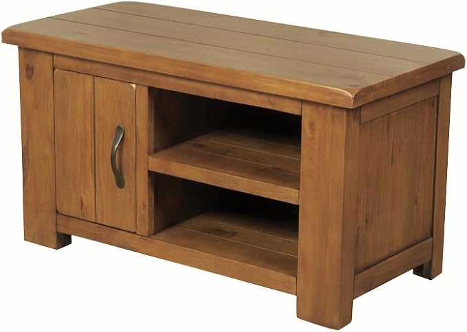 Original Rustic Solid Pine Small TV Unit with 1 Door - Small Plasma TV ...