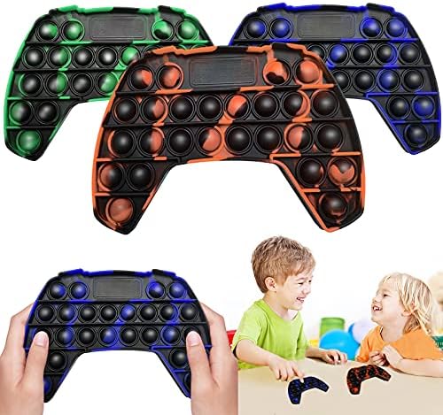 3pcs Push Pop Bubble Sensory Fidget Toy Controller Shaped, Tie dye ...