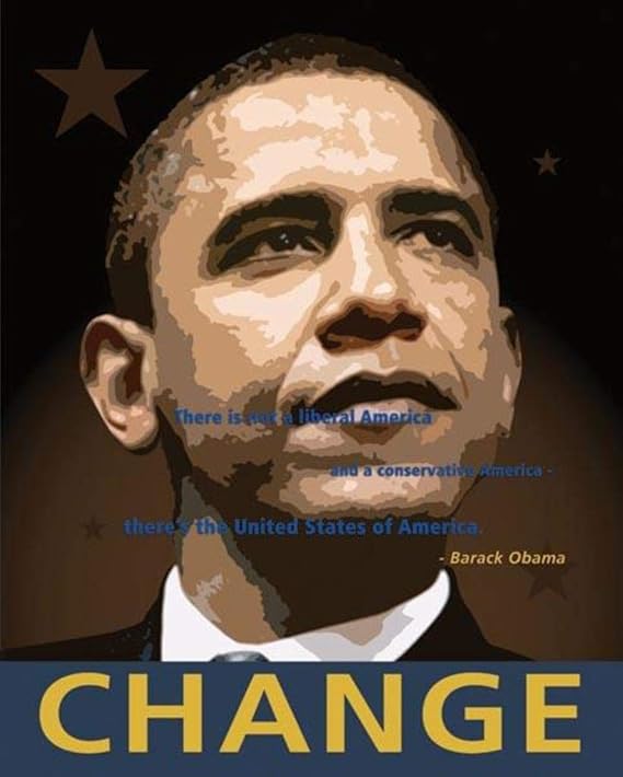 Amazon.com: Pyramid America Obama Change Cool Wall Decor Art Print ...