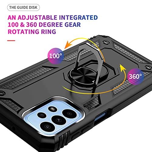 Anvzle for Samsung Galaxy A23 5G Case with [2 Pack] Glass Screen Protector, Galaxy A23 4G Case ...