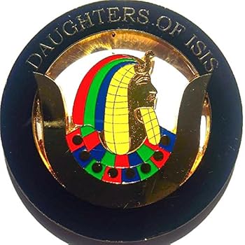 Amazon.com: DOI Daughters of Isis Round White & Gold Masonic Auto ...