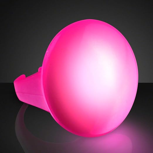 Amazon.com: Light Up Pink Glowing LED Ring (Set of 12): Clothing