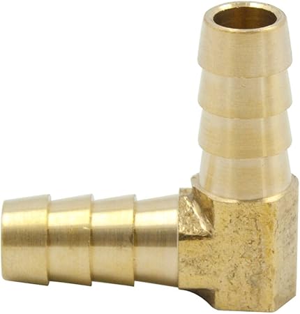 Amazon.com: Vis Brass Hose Barb 90 Degree Elbow 3/8" Barbed x 3/8" Barbed Hoses Fitting 1 Pc ...