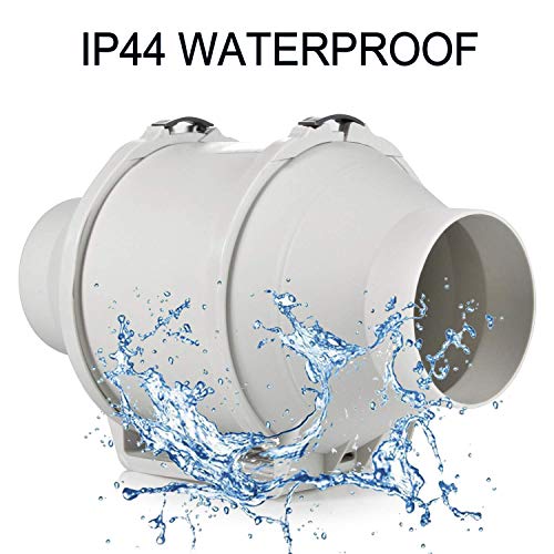 Cannabis Anbauen | Hon&Guan Rohrventilator 100mm Leise, Rohrlüfter mit EU-Stecker, Einstellbarer ...