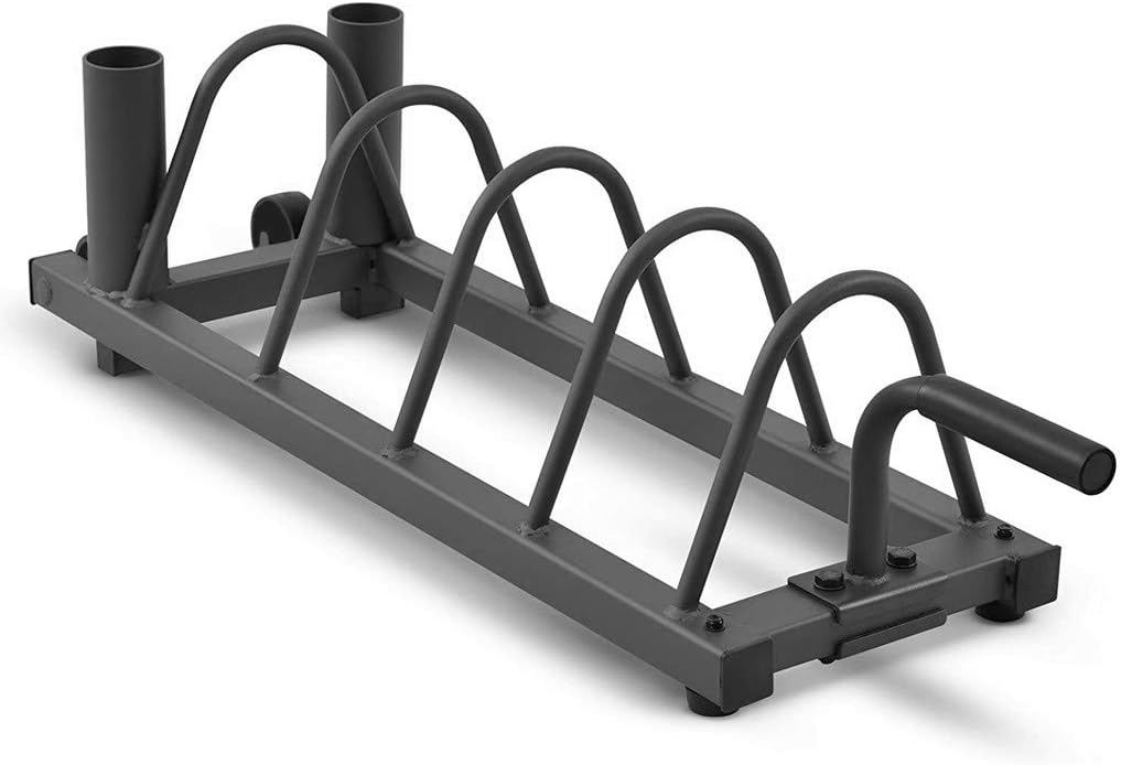 Amazon.com: Horizontal Barbell Bumper Plate Rack Holder Olympic Bar ...