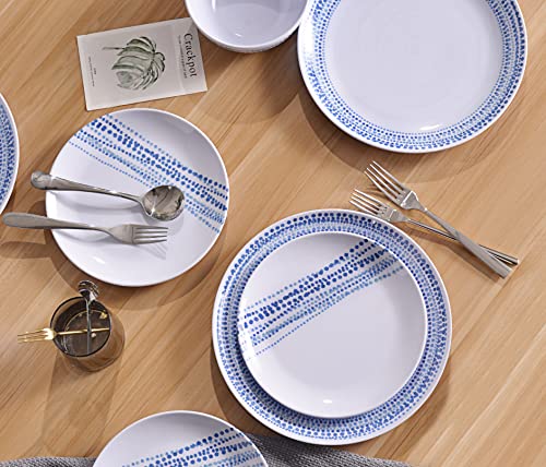Melamine Dinnerware Sets, 12pcs Dishes, Plates And Bowls, Dinnerware ...