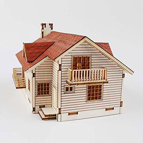 Desktop Wooden Model Kit Garden House A with a Large Deck by ...