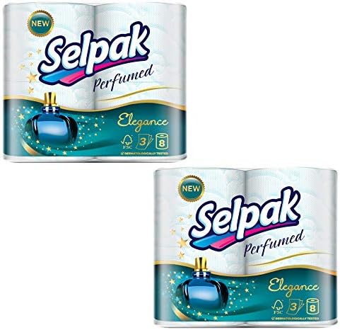 Selpak Perfumed Toilet Paper Elegance 140 Sheets x 3Ply, Pack of 8 ...