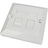 rhinocables Ethernet Faceplate Single & Double Socket RJ45 Network Face ...