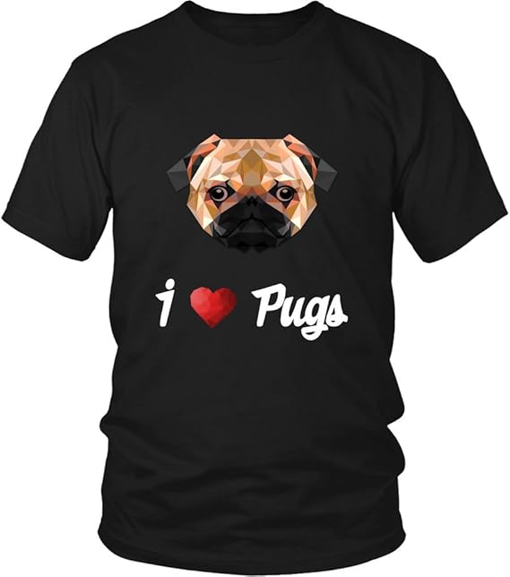 Amazon.com: Cute I Love Pugs T-Shirt: Clothing
