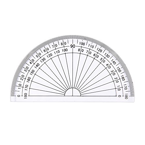 20 Pack Plastic Protractor, 180 Degrees Protractor for Angle ...