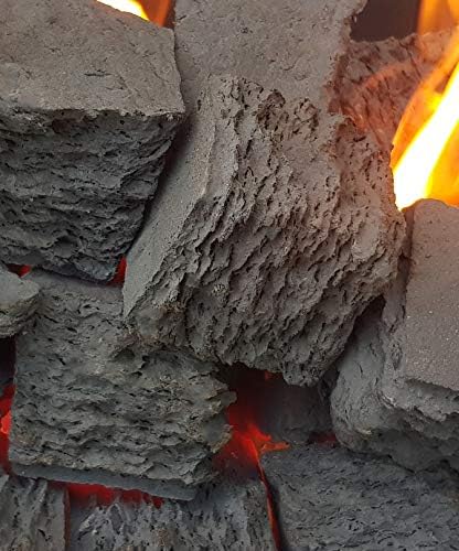 20 Large Square Gas Fire Coals. Ceramic Replacements for Gas/Bio Fuel ...