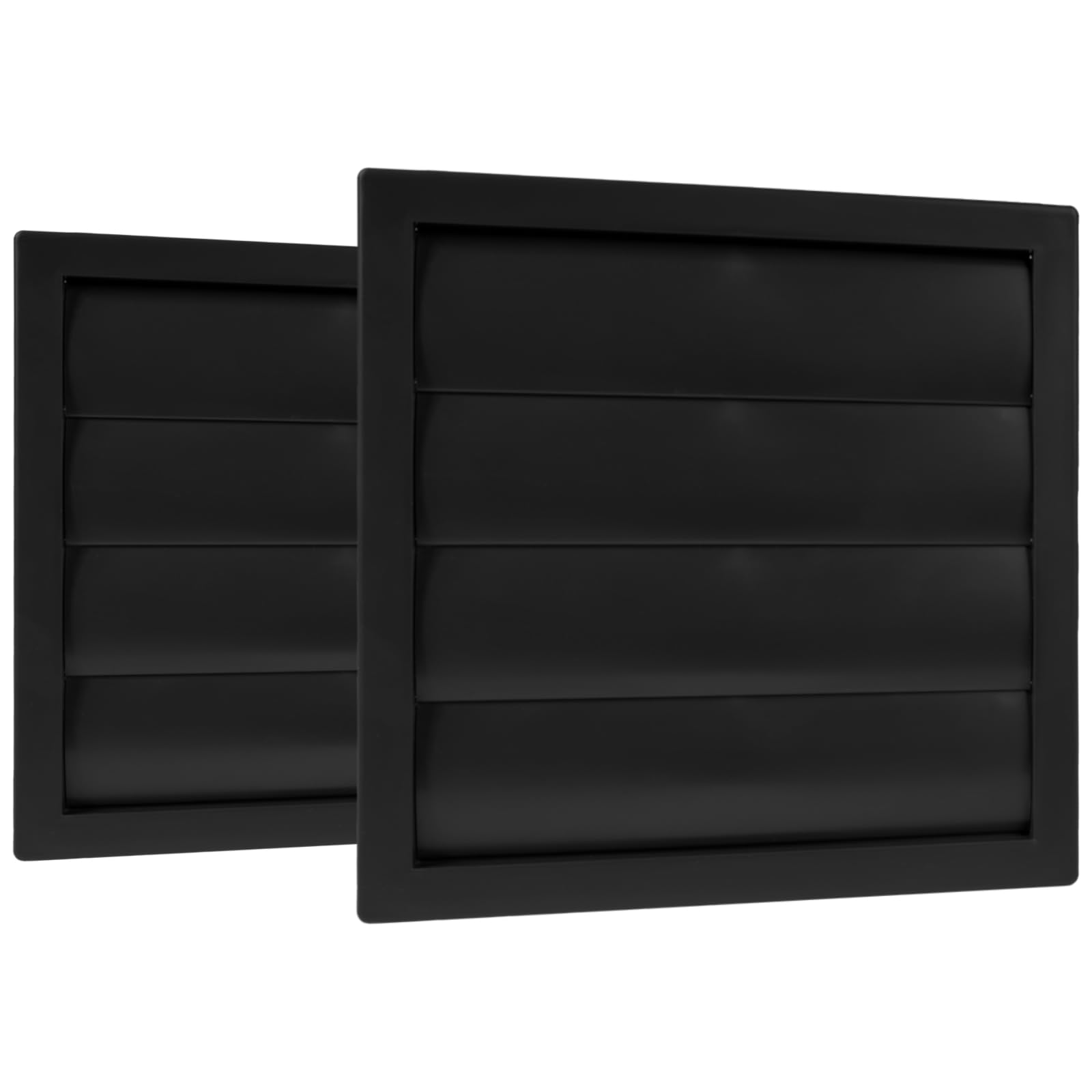 Mua ø6" Inch - Pack of 2 - Black Square Exhaust Vent Covers - Louvered ...